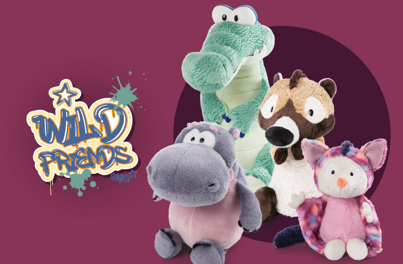 NICI Wild Friends Helgi Hyena Keyring | nici.co.uk