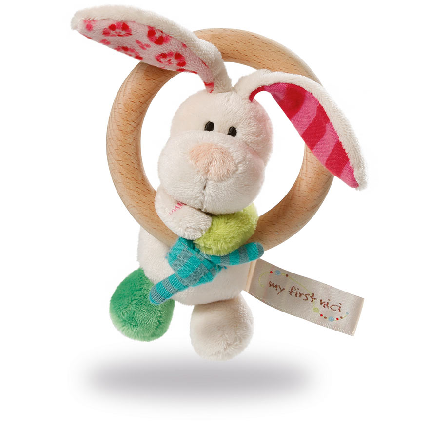 My First NICI Tilli Bunny & Taps Bear Rattle | nici.co.uk