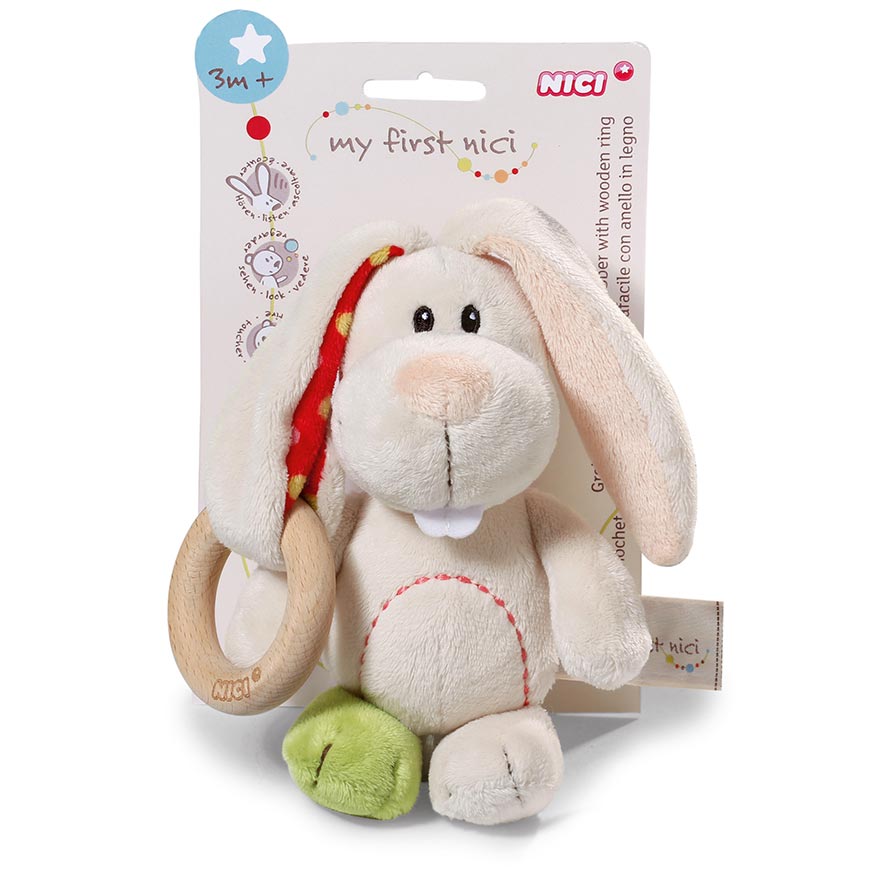 My First NICI Tilli Bunny & Taps Bear Rattle | nici.co.uk