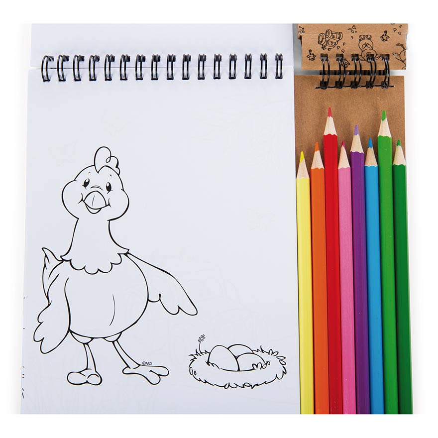 NICI Farm Friends Colouring Pad & Pencils | nici.co.uk