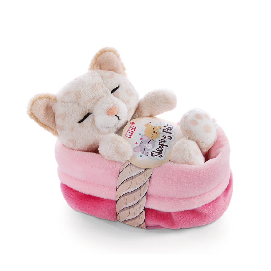 NICI Sleeping Pets Leopard Print Cat | nici.co.uk