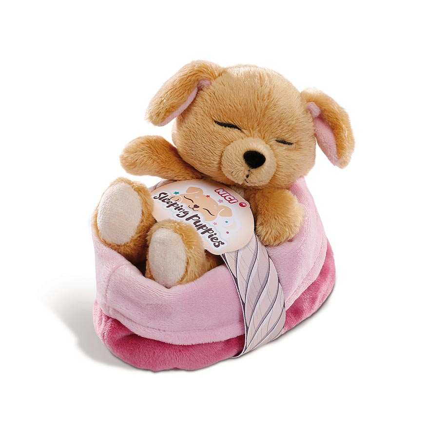 NICI Sleeping Pets Caramel Dog | nici.co.uk