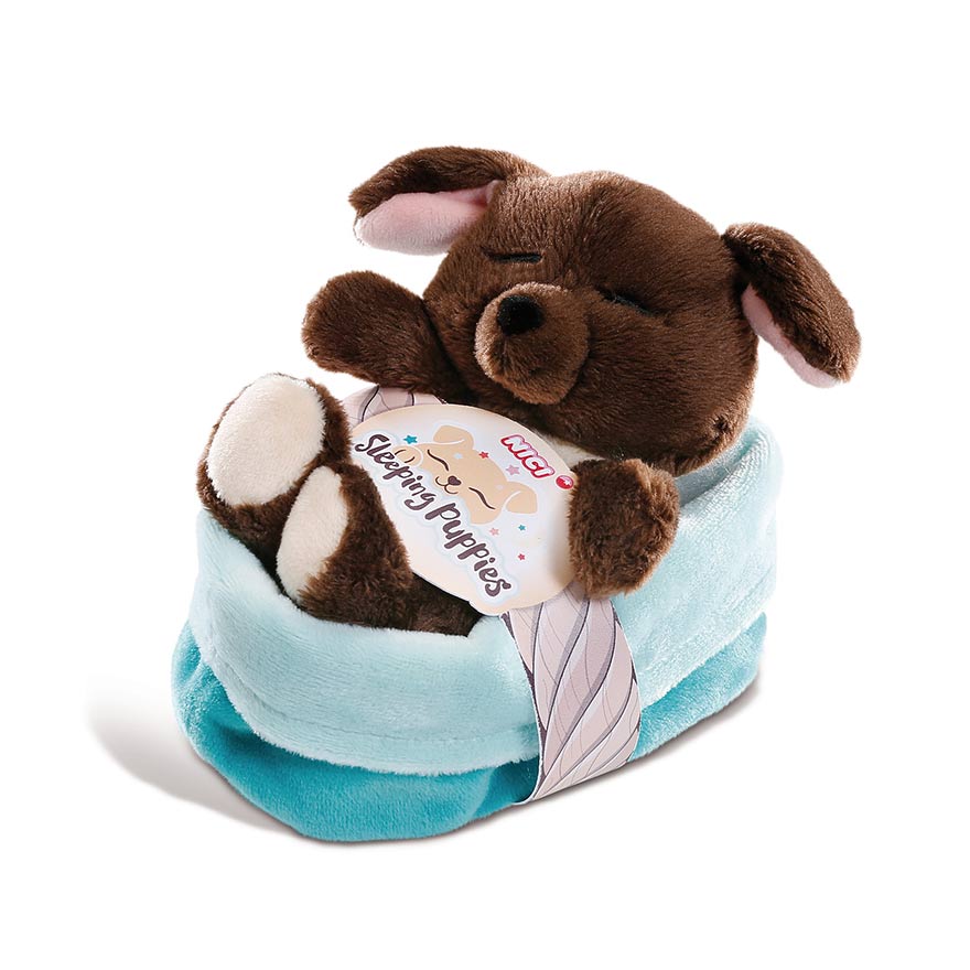 NICI Sleeping Pets Chocolate Dog | nici.co.uk