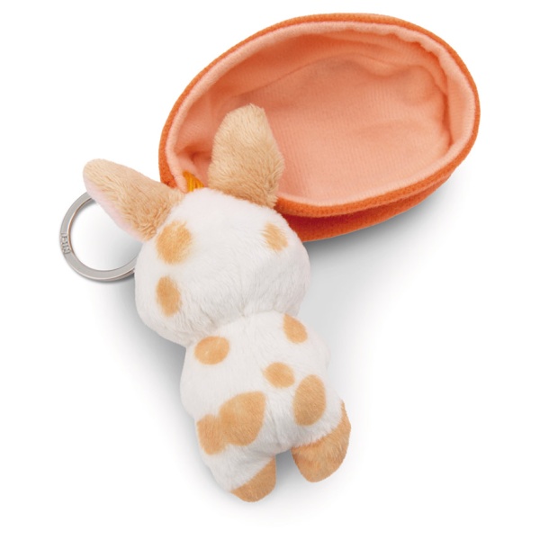 NICI Sleeping Pets Caramel Polka Dot Bunny Keyring | nici.co.uk