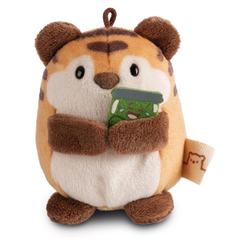 NICI mymochi Tiggy Tiger with Pickle Jar and Hamburger Costume | nici.co.uk