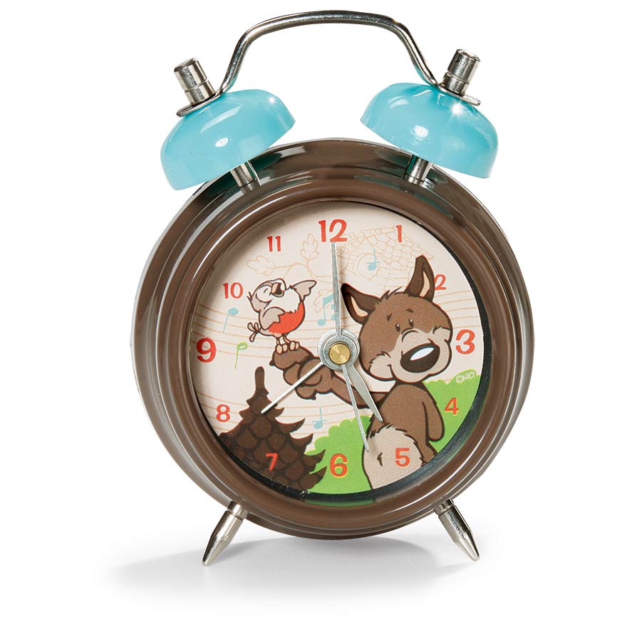 NICI Forest Friends Woody Wolf Alarm Clock | nici.co.uk