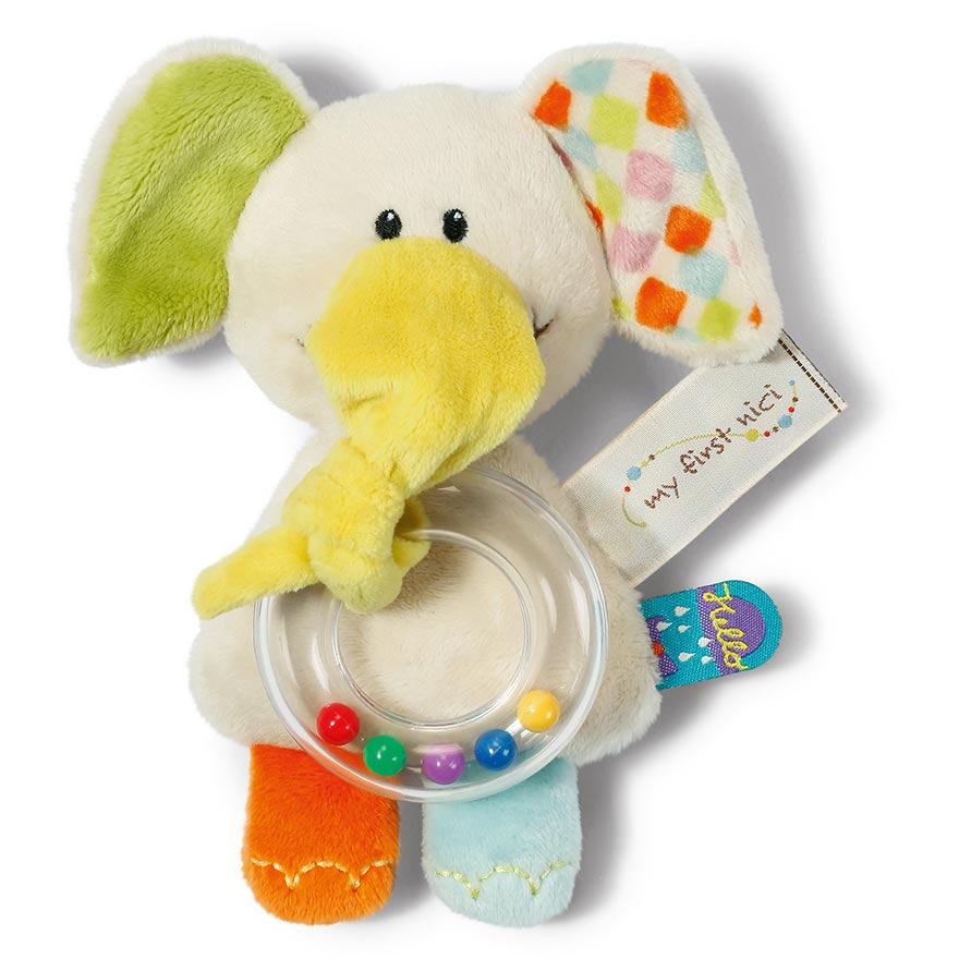 My First NICI Dundi Elephant Ring Rattle | nici.co.uk