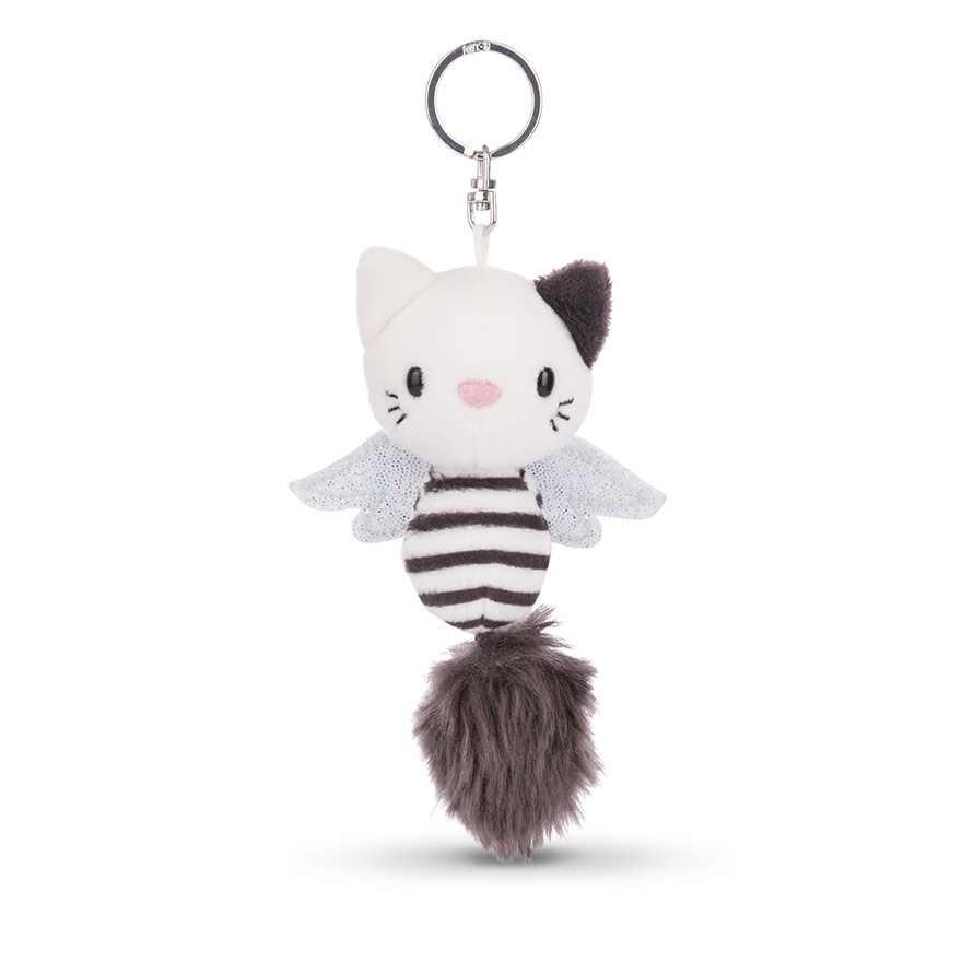 NICI Guardian Angel Cat Keyring (Black Stripes) | nici.co.uk