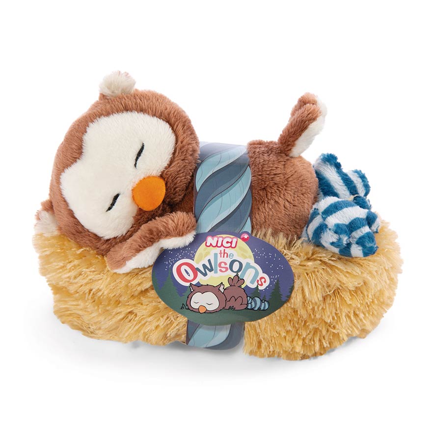 NICI The Owlsons Sleeping Oscar Owl | nici.co.uk