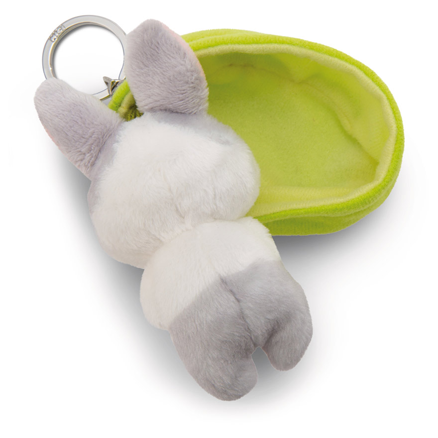 NICI Sleeping Pets Grey Bunny Keyring | nici.co.uk