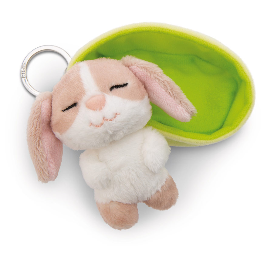 NICI Sleeping Pets Cappuccino Bunny Keyring | nici.co.uk