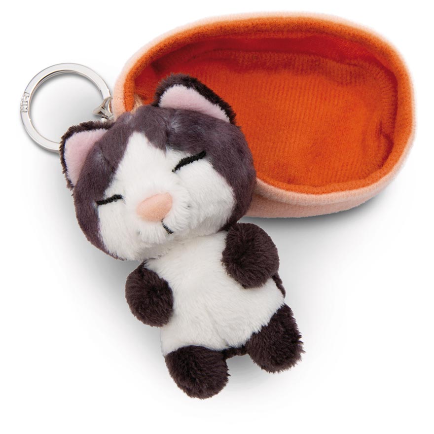 NICI Sleeping Pets Black Cat Keyring | nici.co.uk