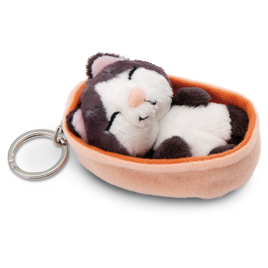 NICI Sleeping Pets Black Cat Keyring | nici.co.uk