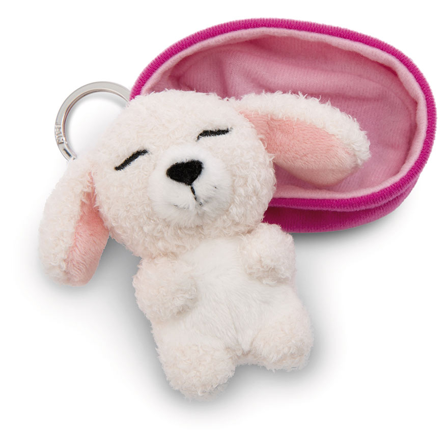 NICI Sleeping Pets White Poodle Dog Keyring | nici.co.uk
