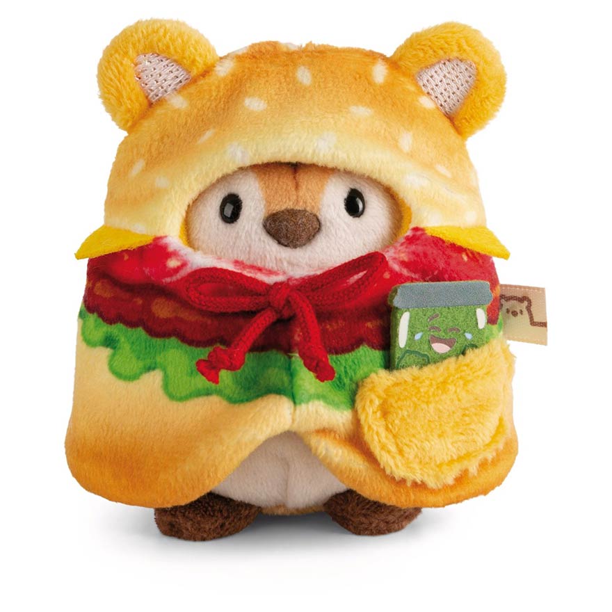 NICI mymochi Tiggy Tiger with Pickle Jar and Hamburger Costume | nici.co.uk
