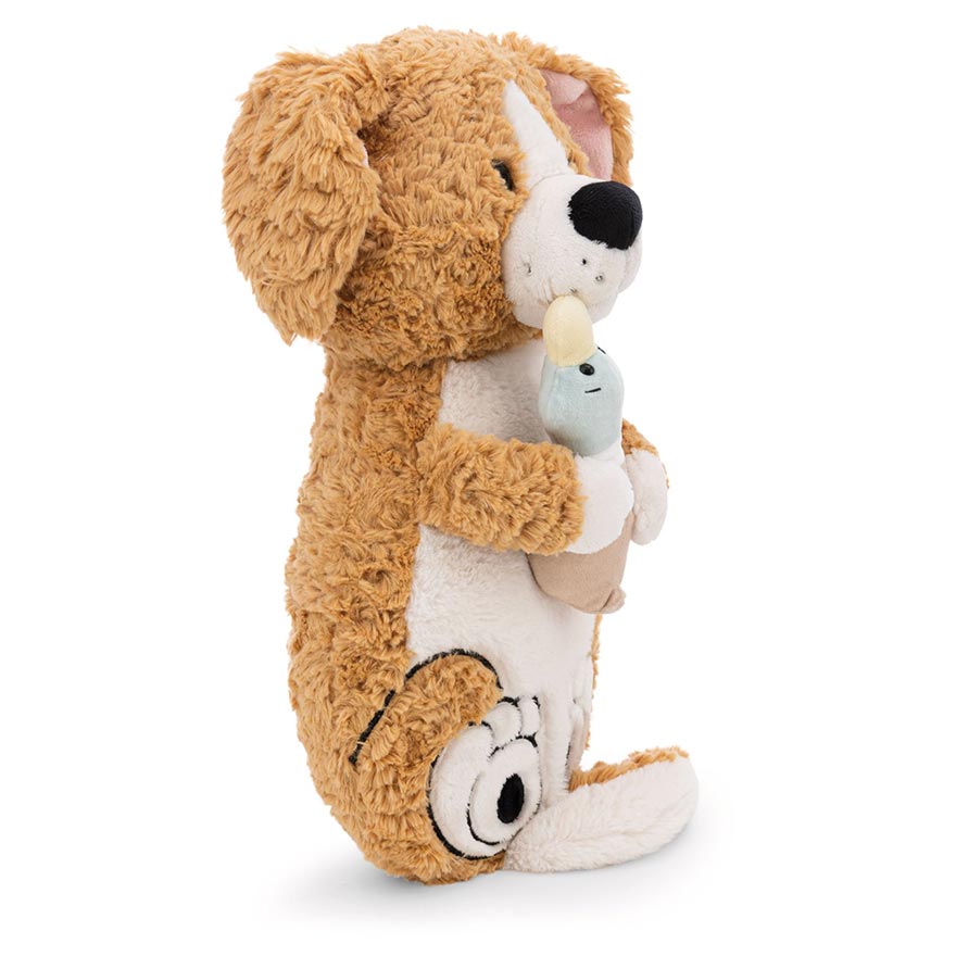 NICI Homies Brown Dog with Duck Cushion | nici.co.uk