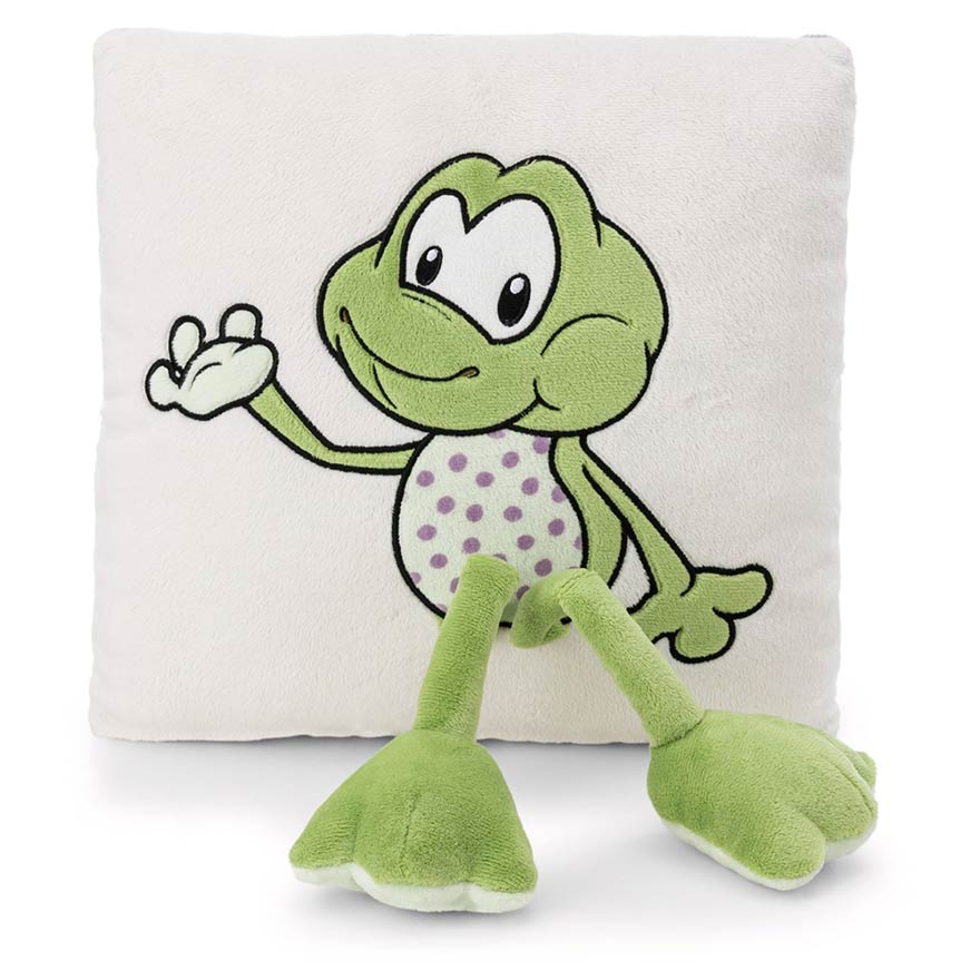 NICI Forest Friends Fridolin Frog Cushion | nici.co.uk